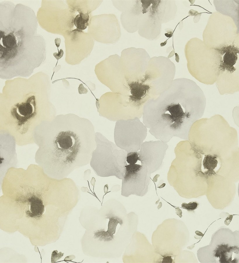 Papel pintado flores de acuarela difuminadas vintage - Medea 565095