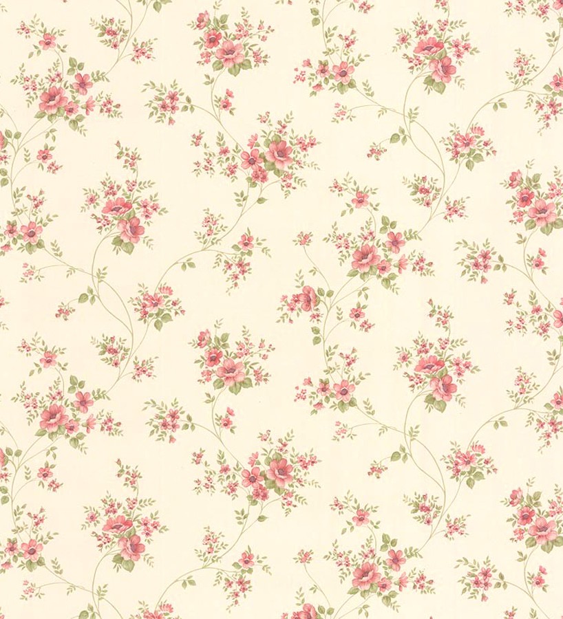 Papel pintado vintage flores pequeñas - Fleur Monique 121256