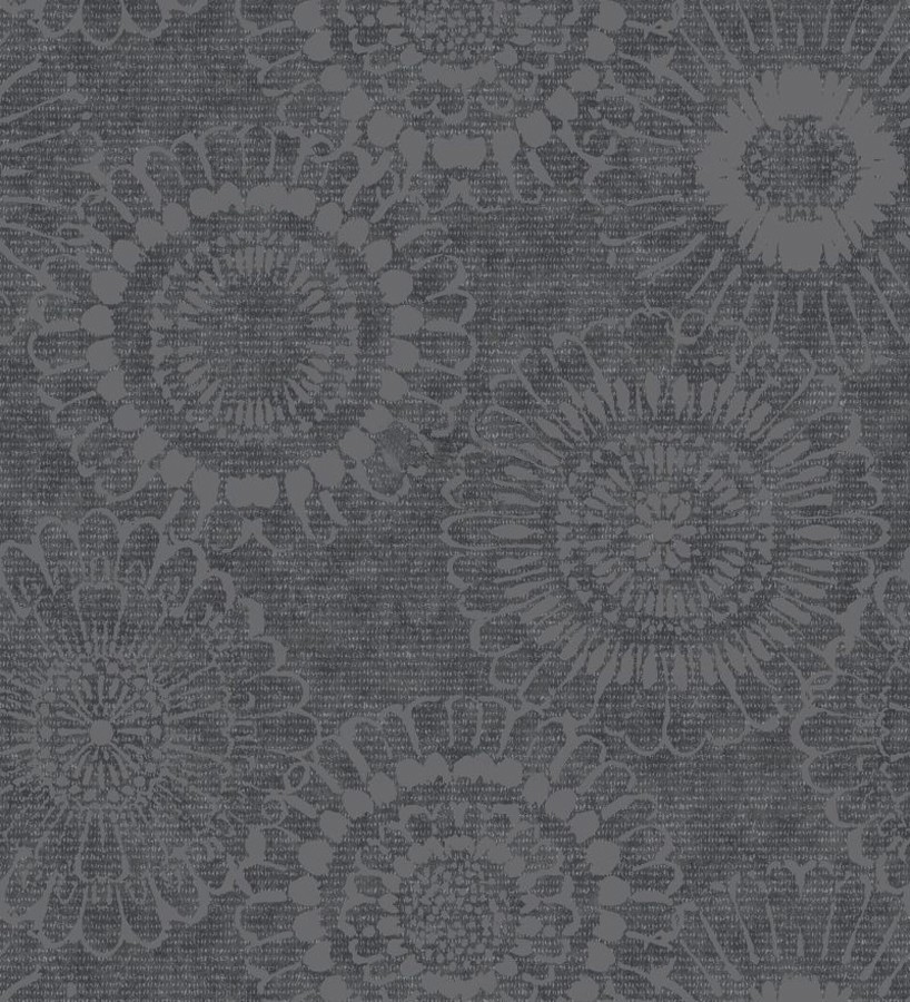 Papel pintado Papel pintado flores grandes modernas tonos grises ...