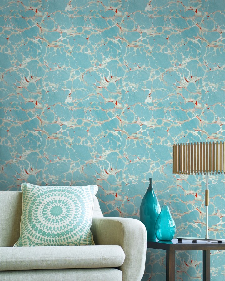 Papel Pintado Turquesa
